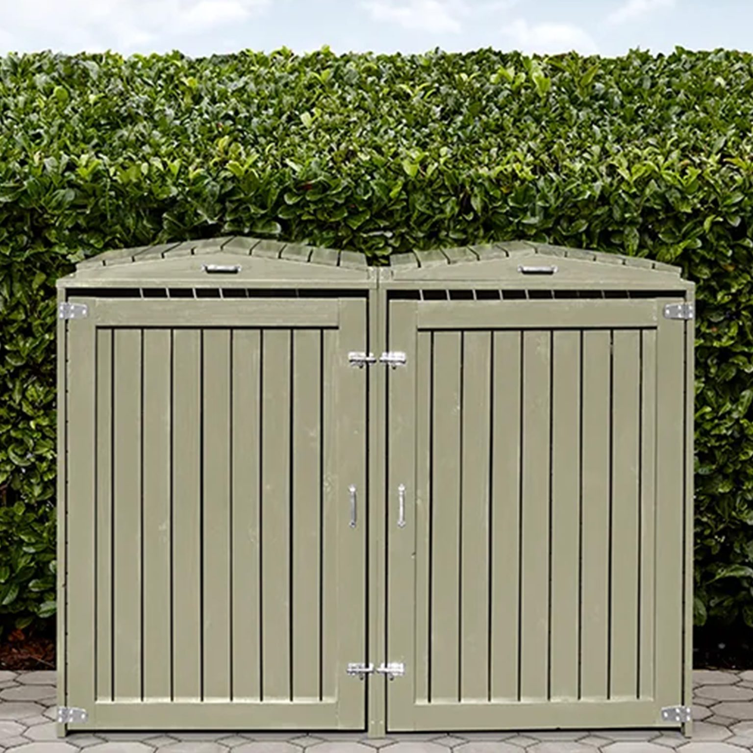 Double Wheelie Bin Storage - Handcrafted In The Cotswolds