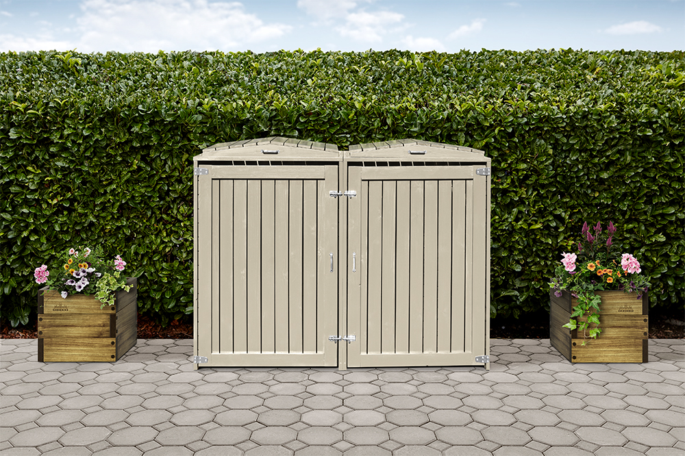 Burford Double Wheelie Bin Storage - Made In The Cotswolds