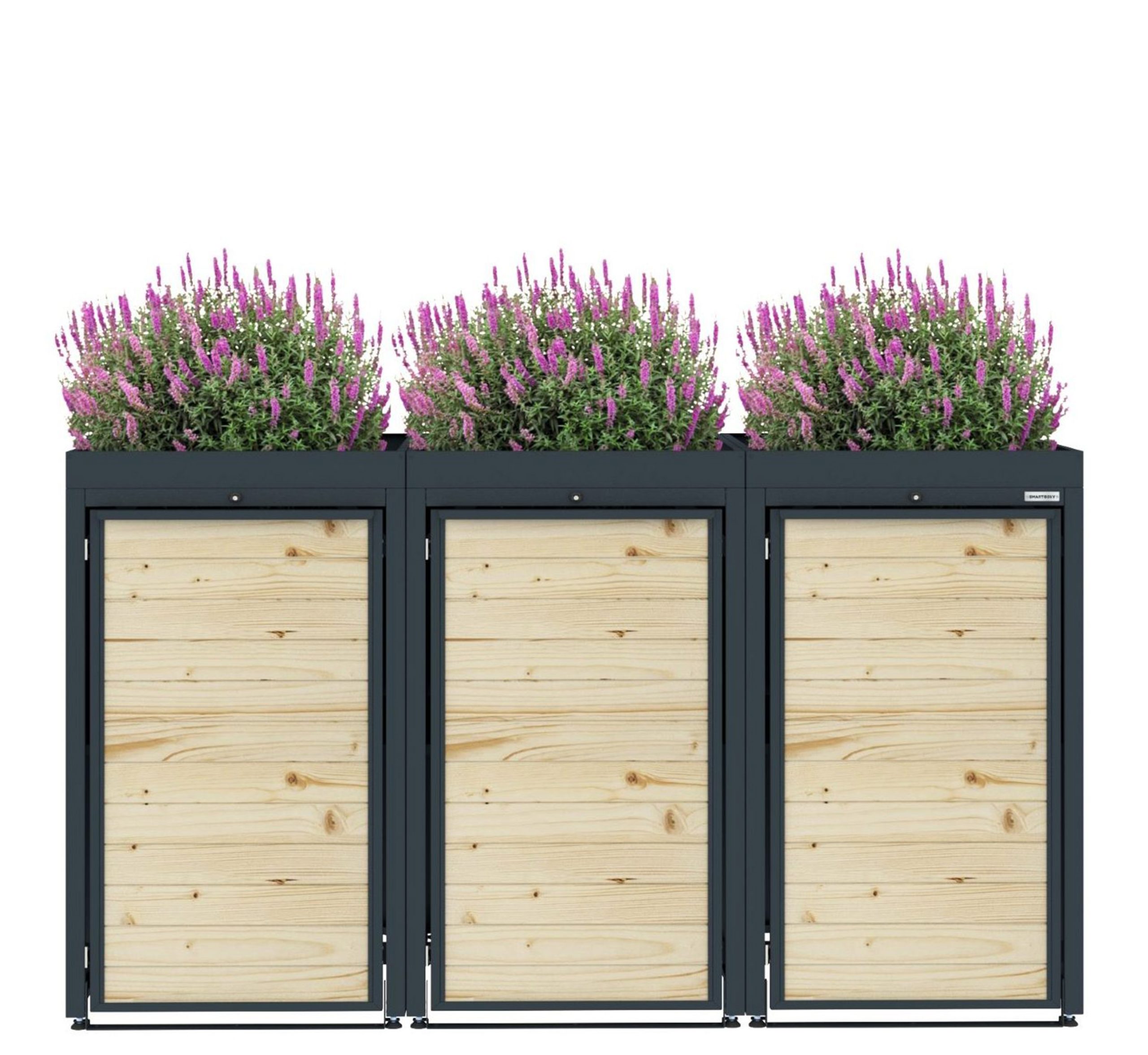 Elveden Triple Planter Wheelie Bin Storage - Free Delivery!