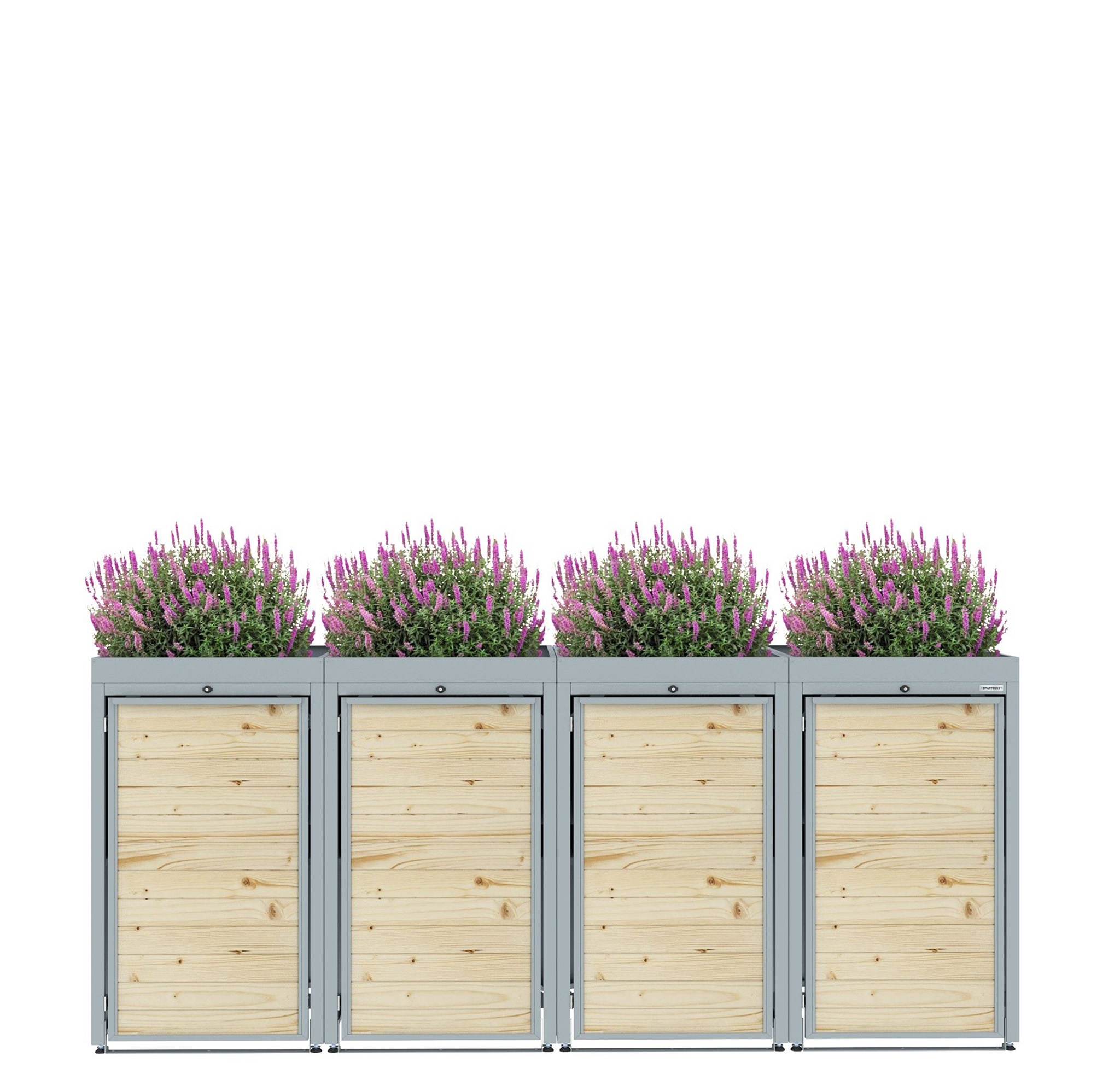 Elveden Quadruple Planter Wheelie Bin Storage - Free Delivery!